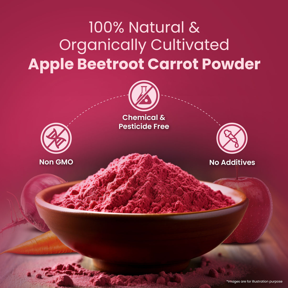 Saptamveda ABC Powder – Apple Beetroot Carrot Blend | Natural Superfoo