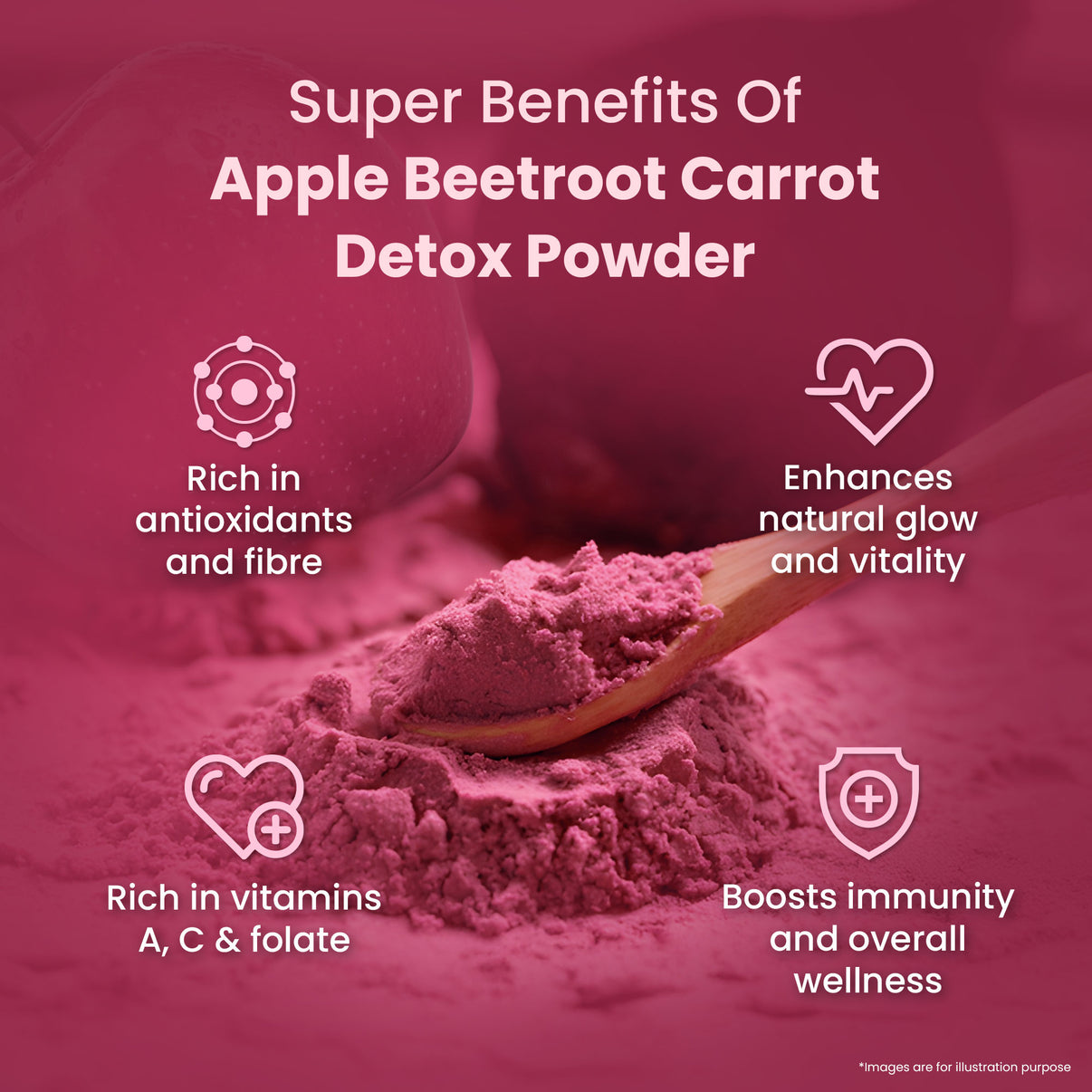 Saptamveda ABC Powder – Apple Beetroot Carrot Blend | Natural Superfoo